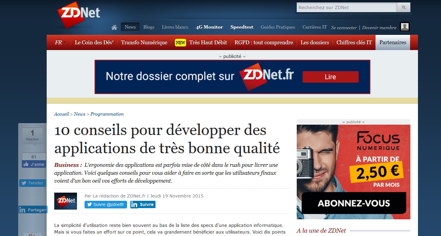 ZDNet : 10 conseils pour développer des applications de très bonne ...